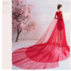 Simple Red Wedding Dress For Sale Sleeveless With Train