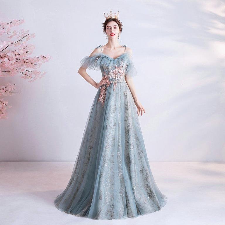 Boho Prom Dress Strap A Line Long Formal Party Dress